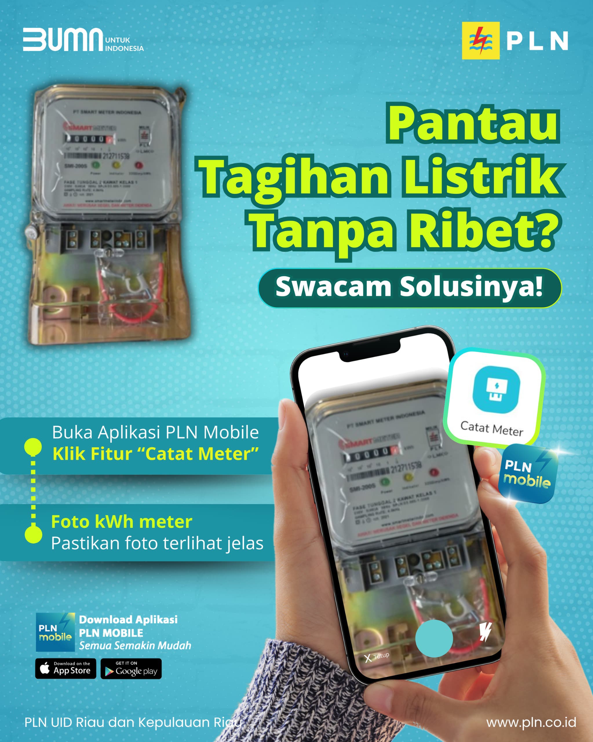 PLN Ajak Pelanggan Pascabayar Manfaatkan Fitur Swacam di Aplikasi PLN Mobile Dapat Catat Angka ...